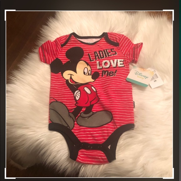 One Pieces | Disney Baby Mickey Mouse Red Bodysuit 6mos | Poshmark